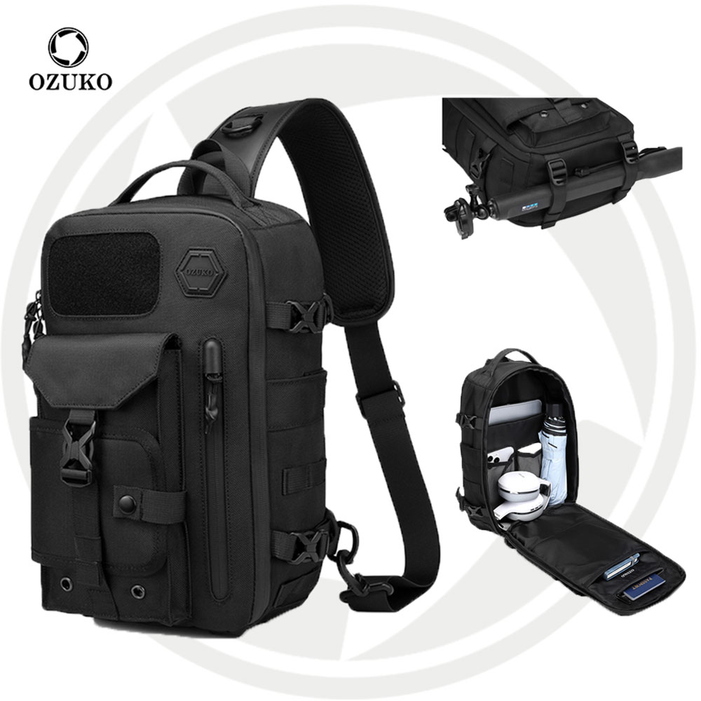 Ozuko 9737 Chest Shoulder Bag For 11-Inch IPad Pro With Keyboard, Water-Resistant Lightweight ...